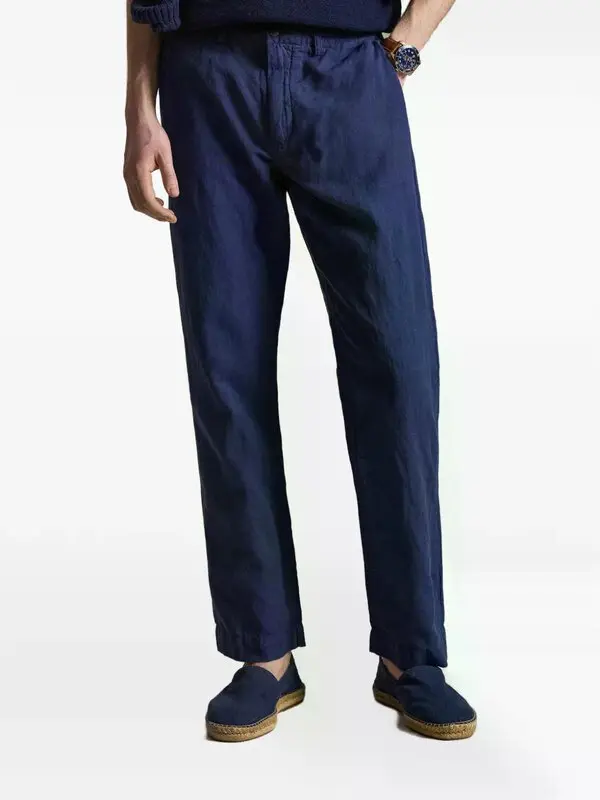 Polo Ralph Lauren Embroidered-logo Trousers - Blue