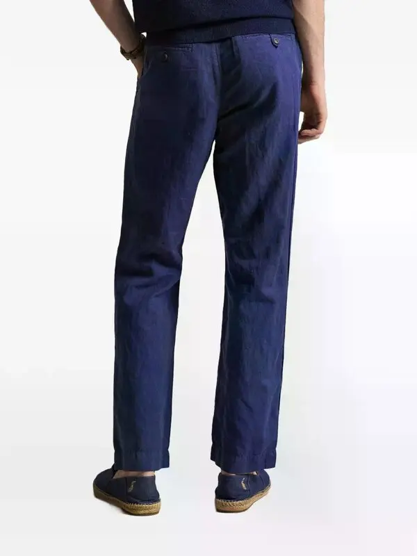 Polo Ralph Lauren Embroidered-logo Trousers - Blue
