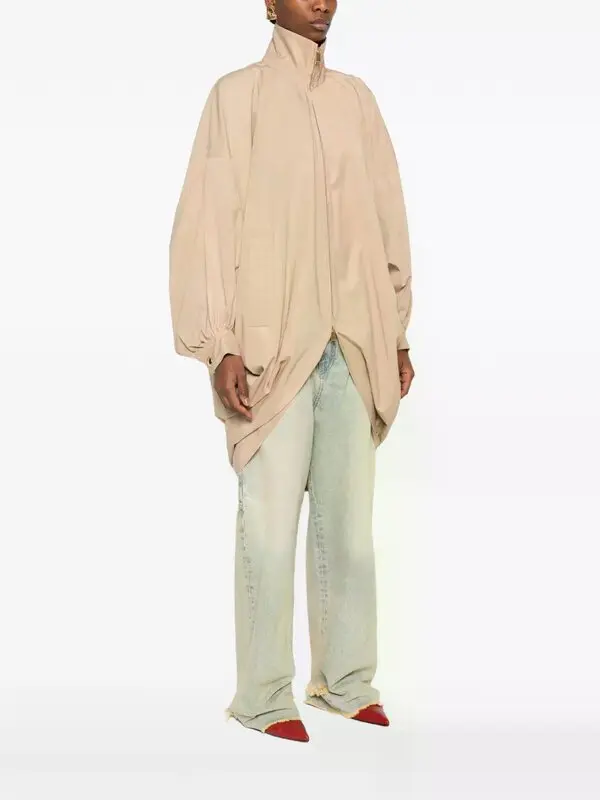 DARKPARK Draped-sleeve Zip-up Bomber Jacket