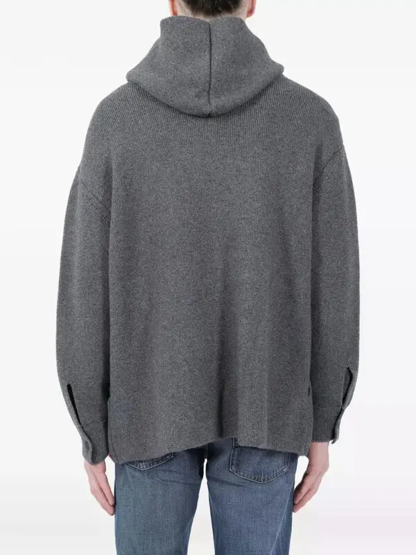 RE_BRANDED Hooded Zip-up Cardigan