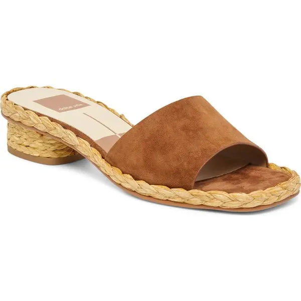Dolce Vita Dixi Suede Slide Sandal - Brown Suede
