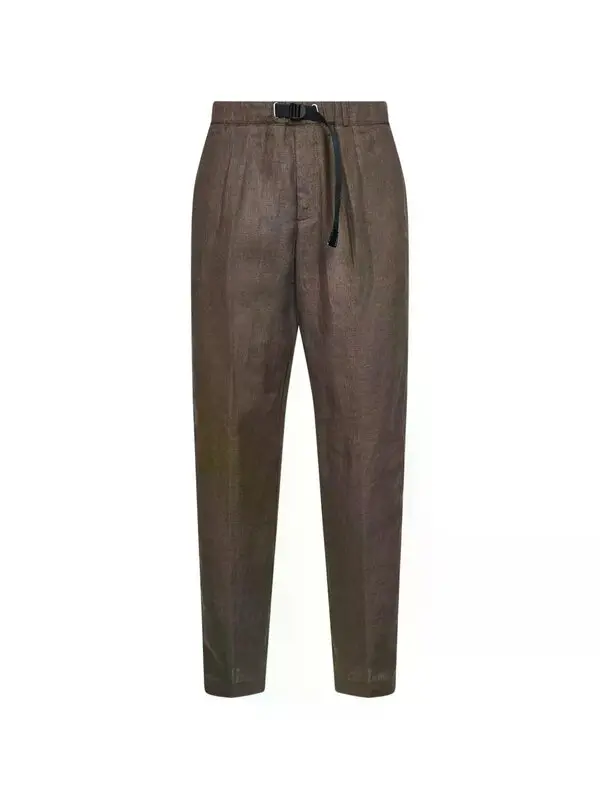 WHITE SAND Belted Trousers - Brown