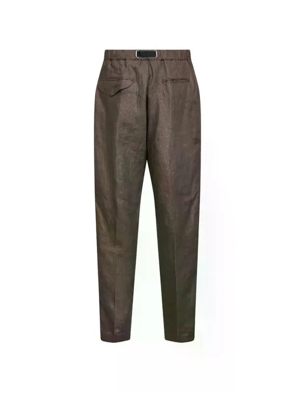 WHITE SAND Belted Trousers - Brown