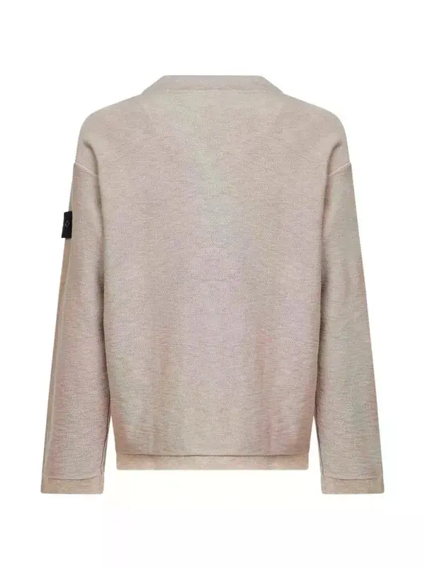 Stone Island Ribbed Crew-neck Long-sleeve Sweater - Neutrals