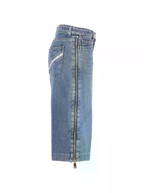 Elisabetta Franchi Denim Zip Shorts