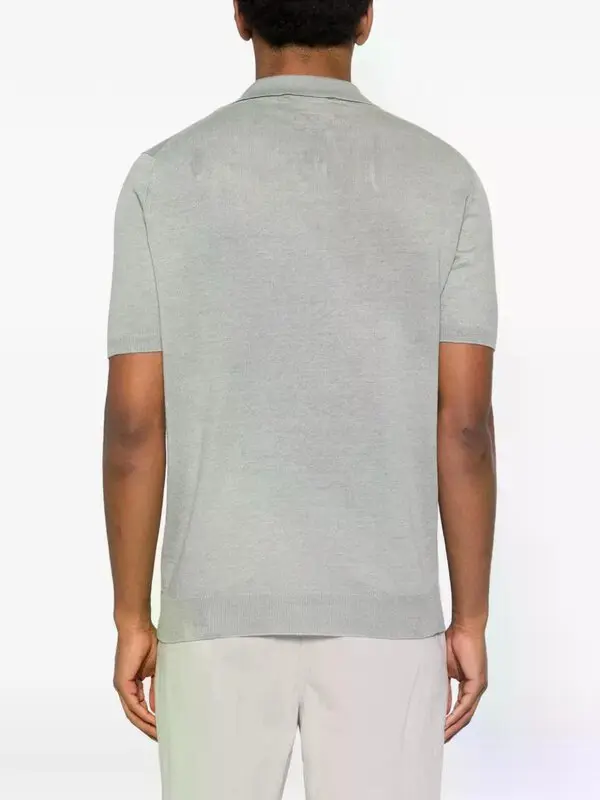 LARDINI Collared Short-sleeve T-shirt - Green