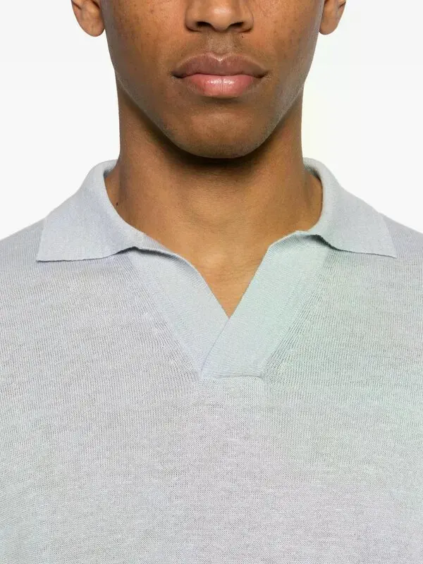 LARDINI V-neck T-shirt - Blue