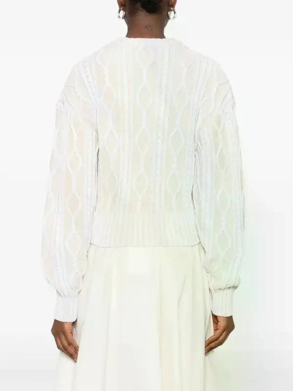Jacquemus Amelo Cable Knit Sweater - Neutrals
