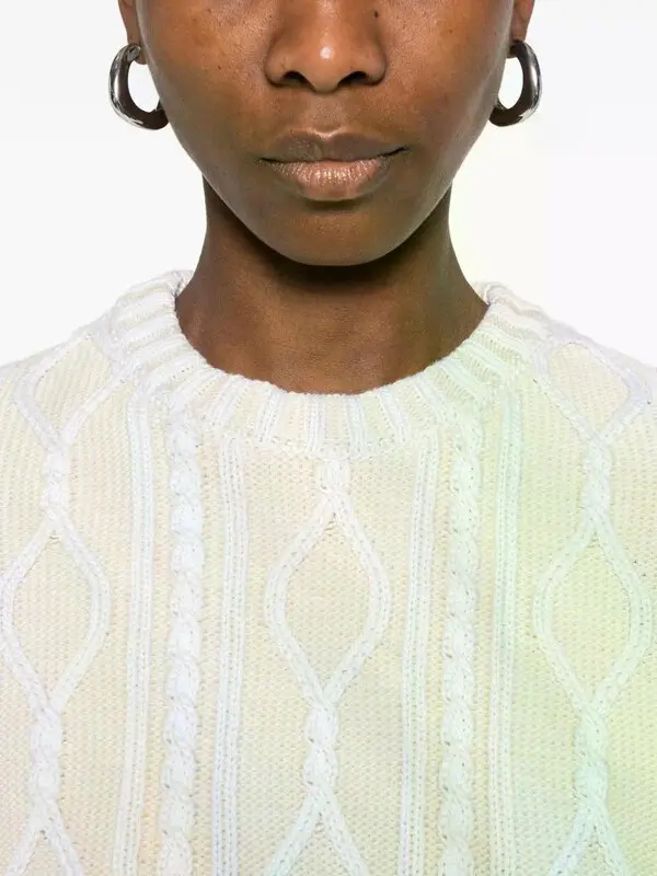 Jacquemus Amelo Cable Knit Sweater - Neutrals