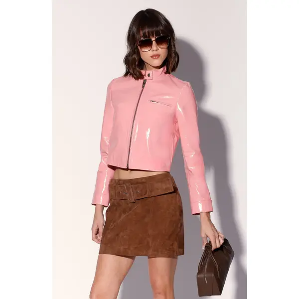 Walter Baker Vivian Mini Leather Skirt