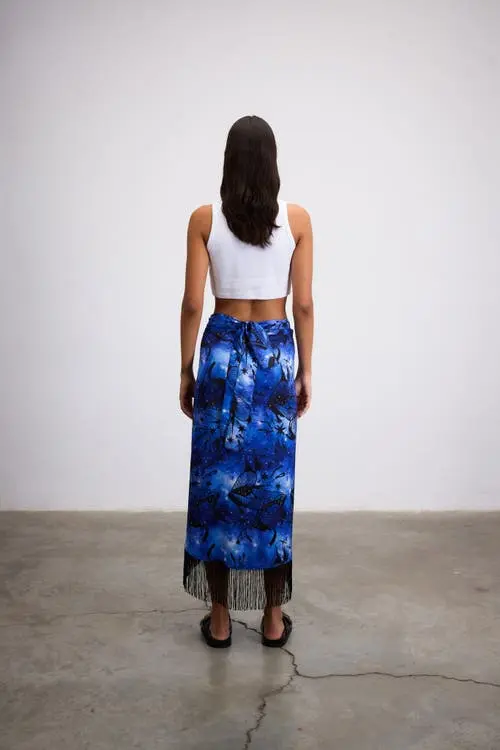 JE TE VEUX Galaxy Printed Wrap Pareo
