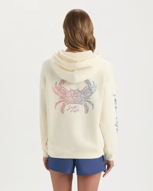 SALT LIFE Crab Bay Hoodie - Ivory