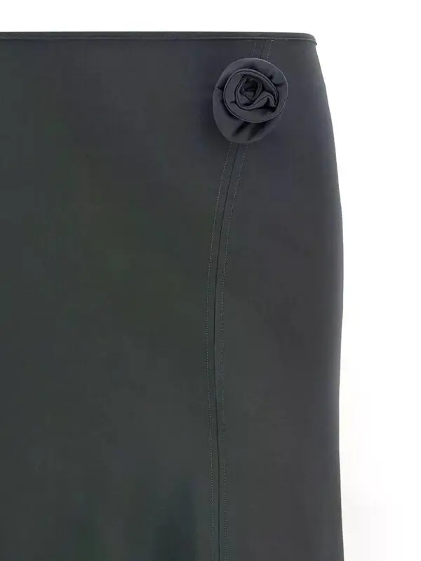 Coperni Flower Slit Midi Skirt - Grey
