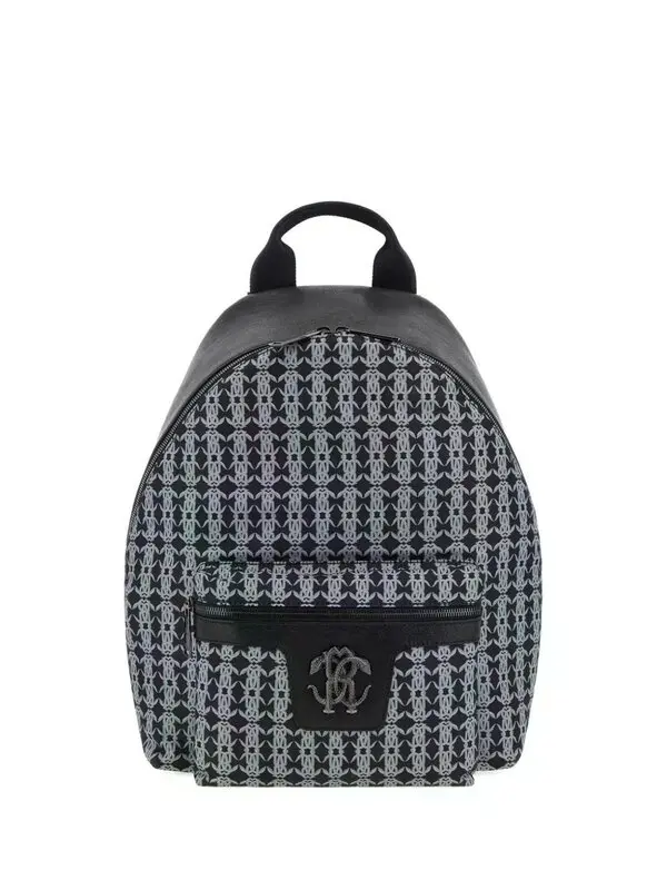 Roberto Cavalli Monogram Backpack - Black