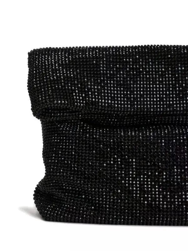 TWENTY FOURHAITCH Beaded Ruched Clutch
