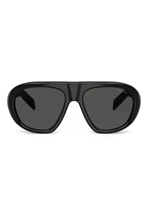 Prada Wrap-frame Tinted Sunglasses - Black