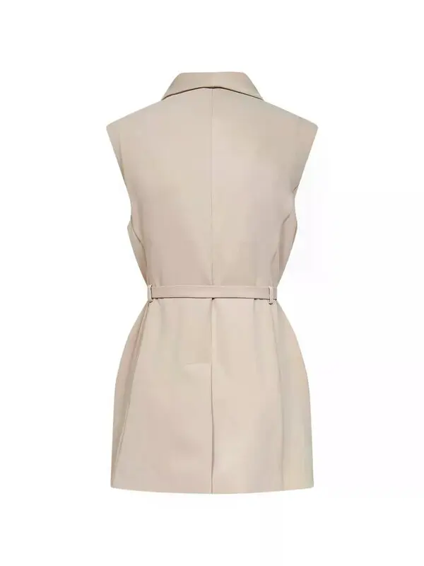 P.a.r.o.s.h Belted Sleeveless Top - Neutrals