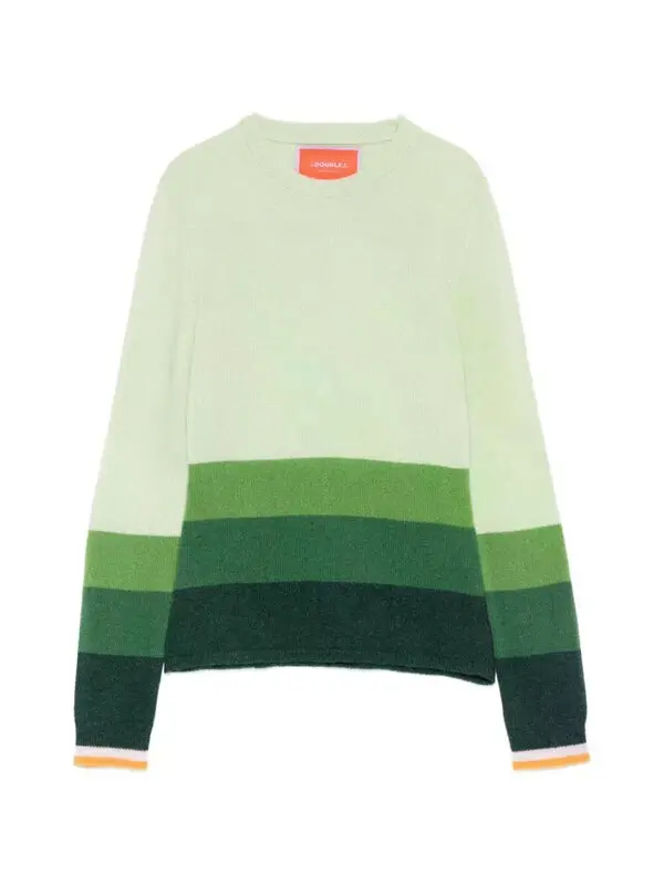La DoubleJ Striped Pullover Sweater - Green