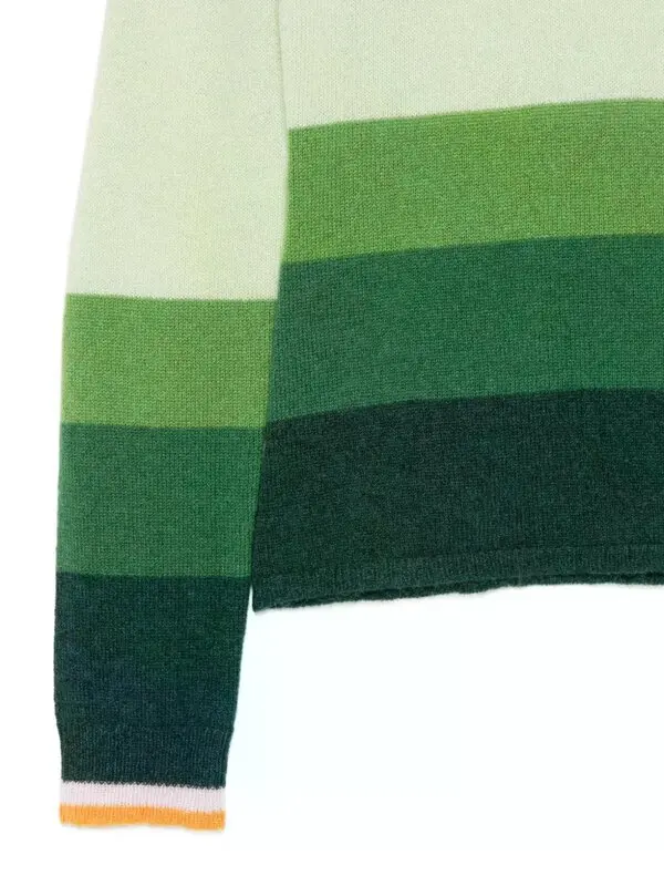 La DoubleJ Striped Pullover Sweater - Green