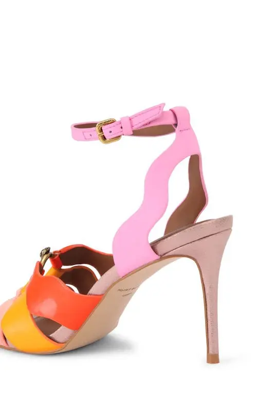 Kurt Geiger Sun Wave Ankle Strap Sandal - Pink Multi