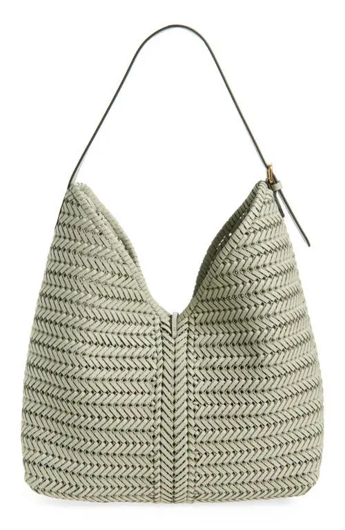 ANYA HINDMARCH Neeson Tassel Leather Hobo Bag - Iceberg