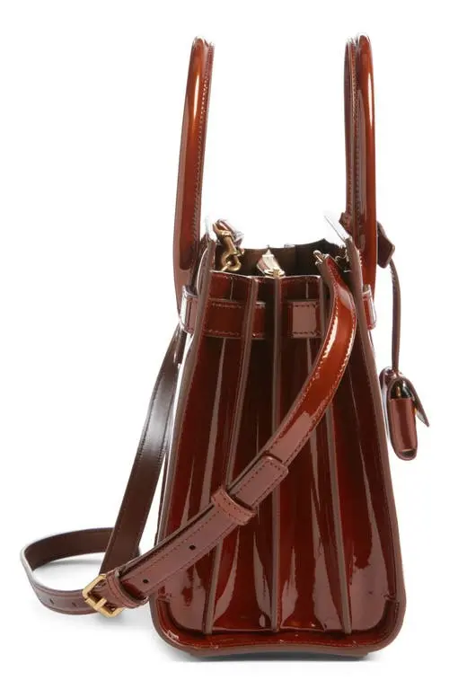Saint Laurent Baby Sac De Jour Patent Leather Tote