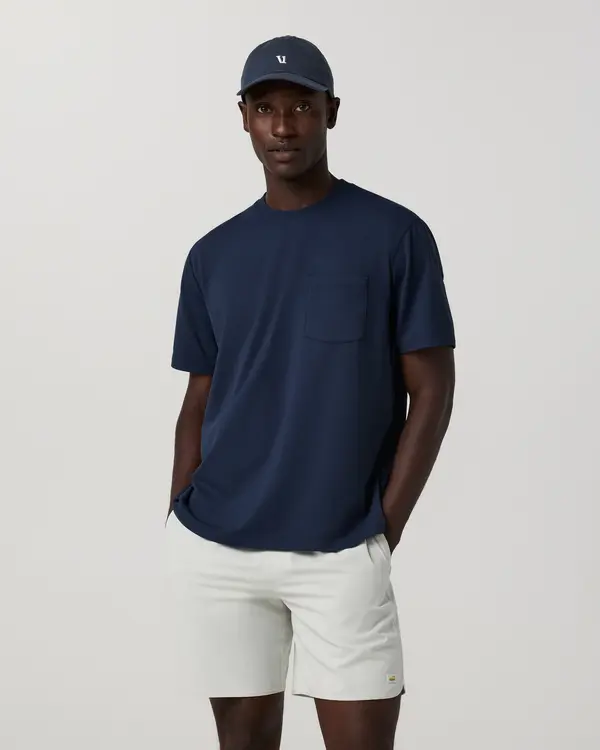Vuori Short Sleeve Ponto Pocket T-shirt Relaxed Fit - Blue Coast
