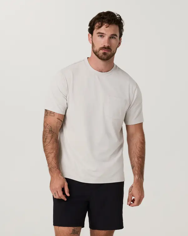 Vuori Short Sleeve Ponto Pocket T-shirt Relaxed Fit - Suede