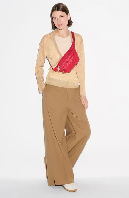 Mz Wallace Small Metro Quilted Nylon Sling Bag - Apple