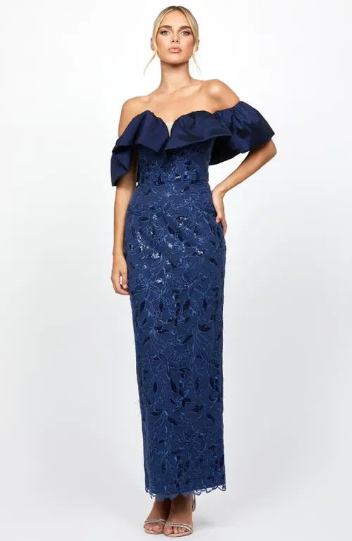 BARIANO Anaya Off-shoulder Midaxi Dress