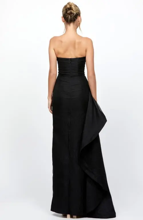BARIANO Rain Strapless Cut Out Gown