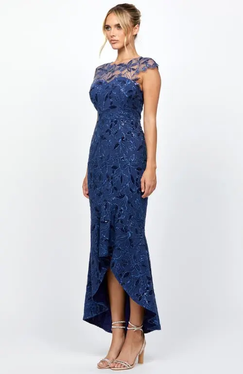 BARIANO Phoebe Cap-sleeve Hi-lo Gown