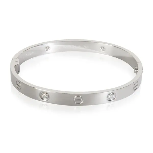 CARTIER White Gold Diamond Love Bracelet - White_gold