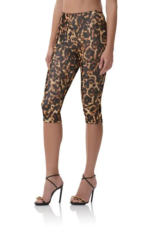 AFRM Gianna Leopard Print Crop Leggings