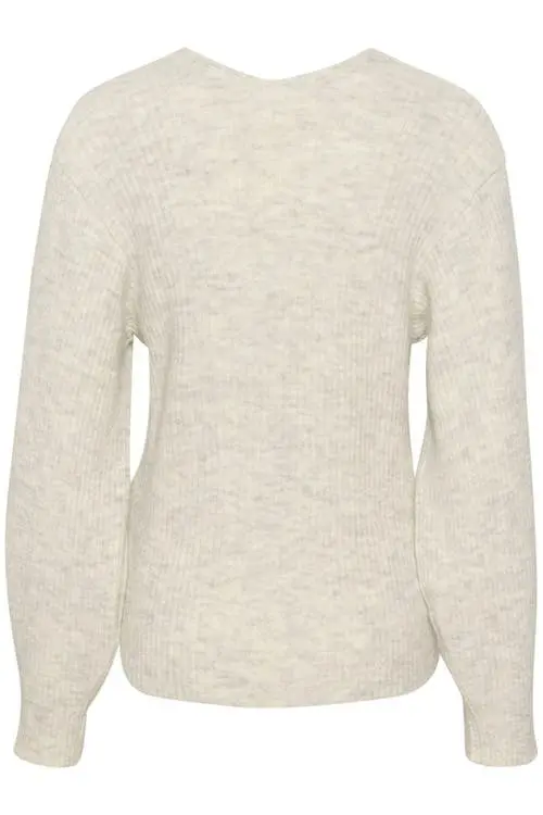 SOAKED IN LUXURY Slrakel V-neck Rib Knit Pullover