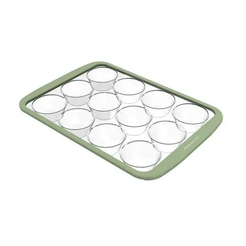 HENNING LEE Look And Cook Clear Silicone 12-cup Muffin Pan - Moss