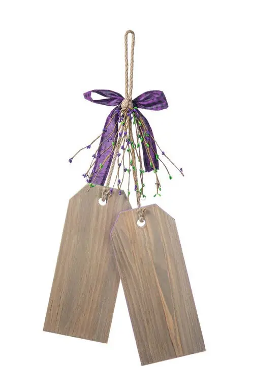 GLITZHOME Happy Mardi Gras Day Wooden Bookmark Door Hanger