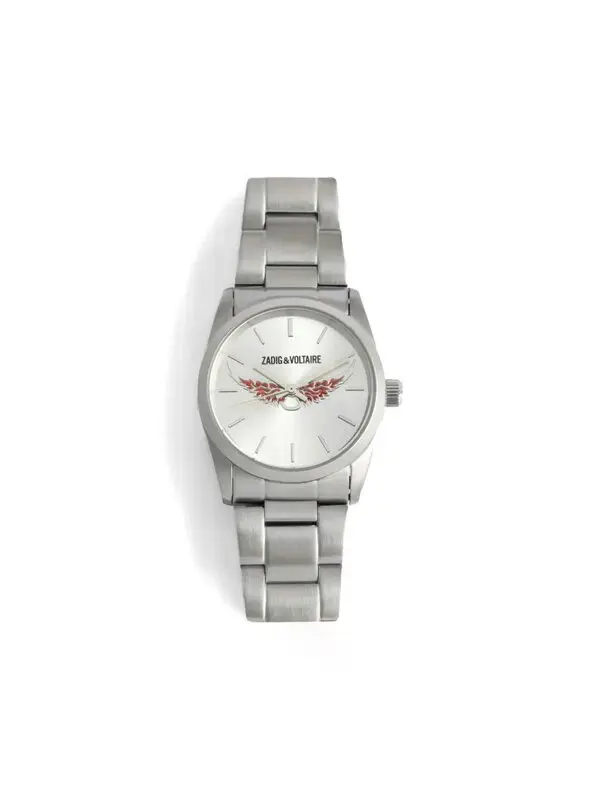 Zadig&Voltaire Orange Motif 33mm Watch - Silver