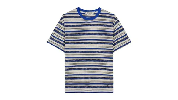 BRAIN DEAD Toni Stripe Tshirtin - Blue