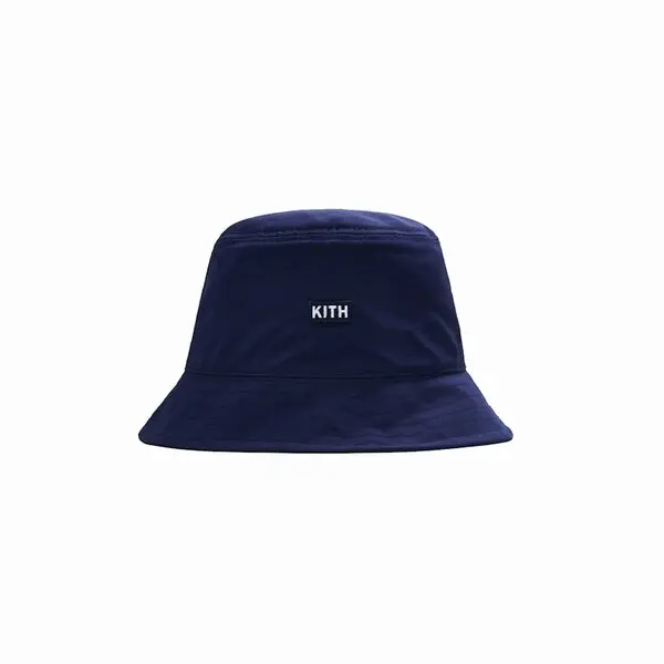 Kith Nylon Bucket Hat - Navy Blue