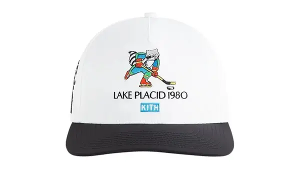 Kith Olympics Heritage Lake Placid Nylon Bay Snapback - White/black