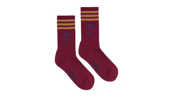 BRAIN DEAD X Adidas Crew Socks - Maroon