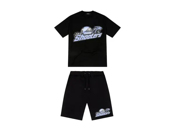 Trapstar Shooters Short Set - Black/ice 2.0