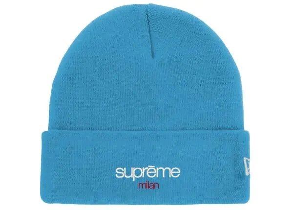 Supreme Classic Logo Beanie - Light Blue