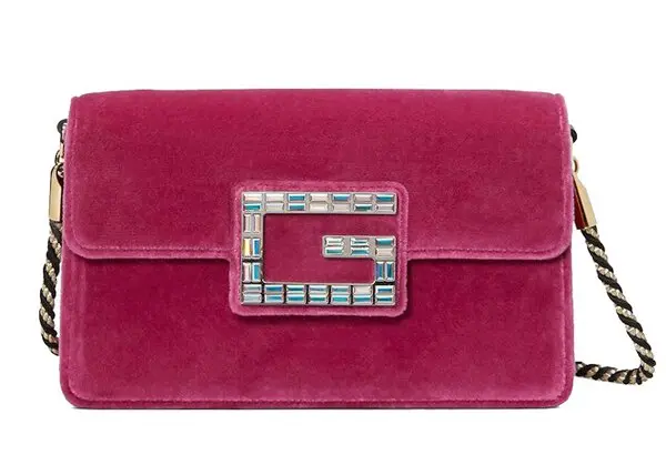 Gucci Broadway Velvet Shoulder Bag