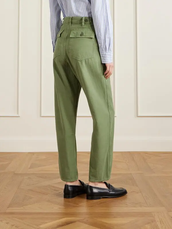 Polo Ralph Lauren Cotton-twill Straight-leg Trousers - Green