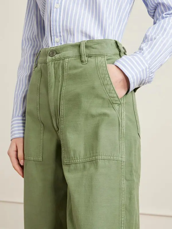 Polo Ralph Lauren Cotton-twill Straight-leg Trousers - Green