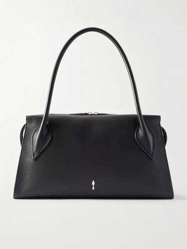 CHRISTIAN LOUBOUTIN Venus Medium Leather Shoulder Bag - Black