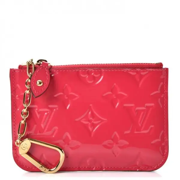 LOUIS VUITTON Key Pouch Monogram Vernis - Hot Pink