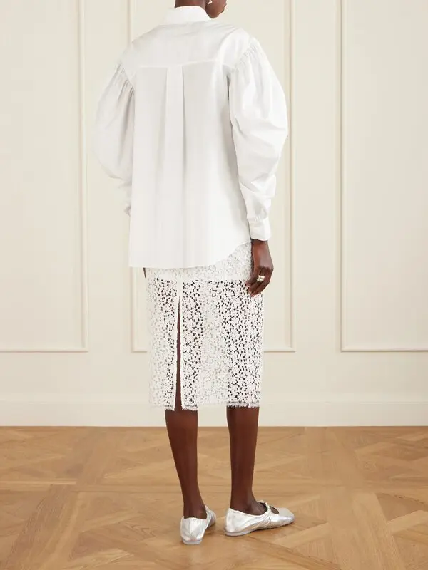 Simone Rocha Embellished Cotton-poplin Shirt